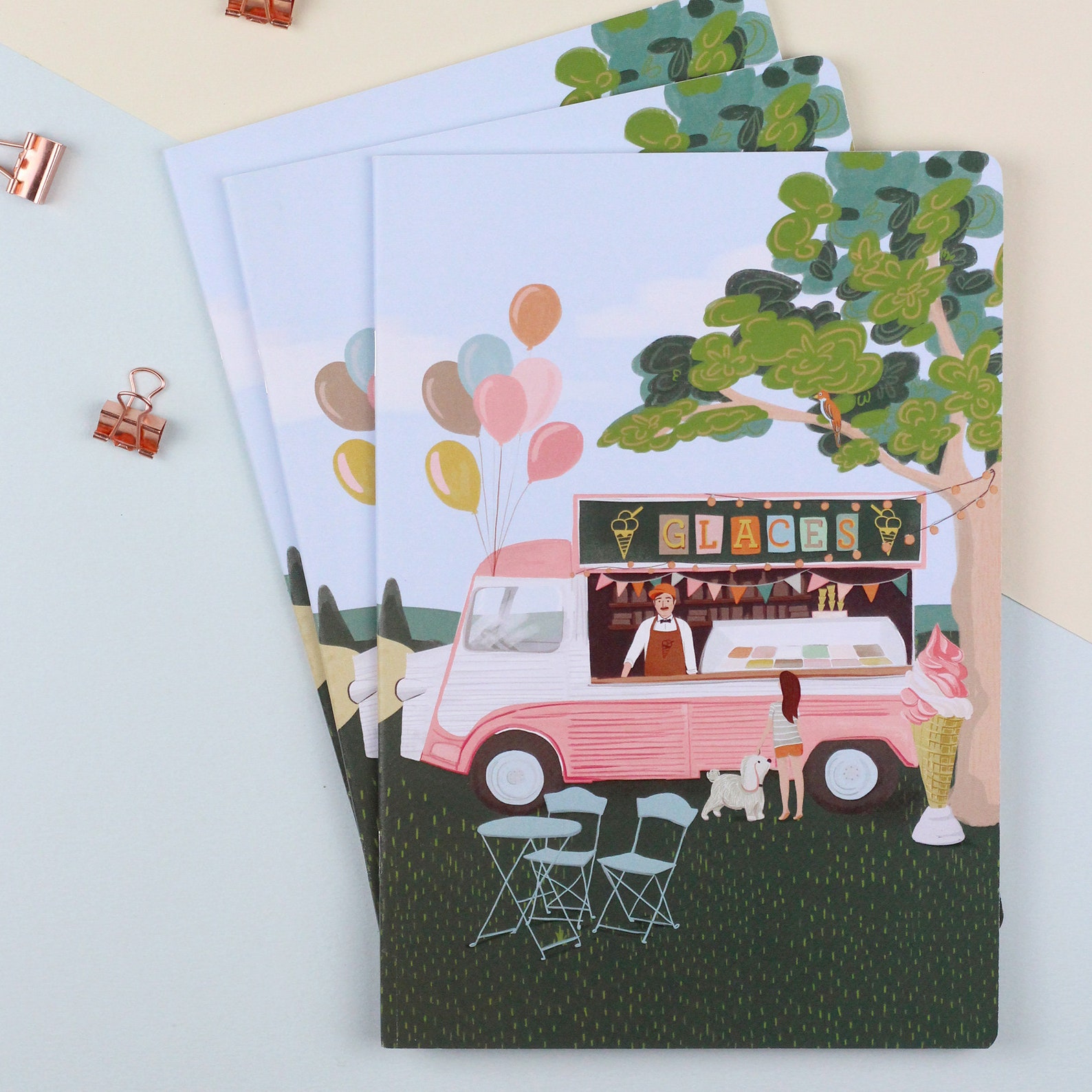 Notebook Notebook Ice Cream Glacier A5 Pages With Lines - Etsy