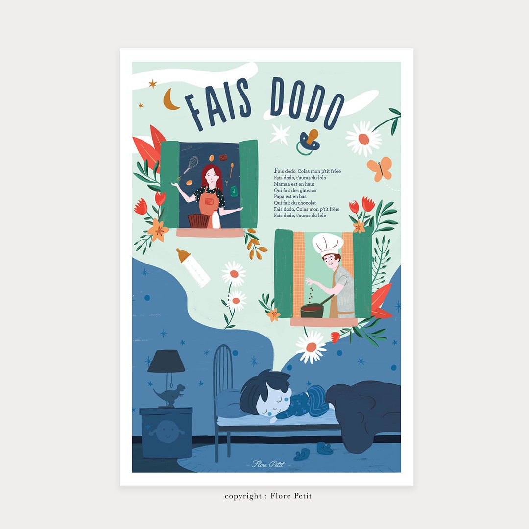 Do Dodo Poster. Lyrics of the Nursery Rhyme, Poster for Decoration Room ...