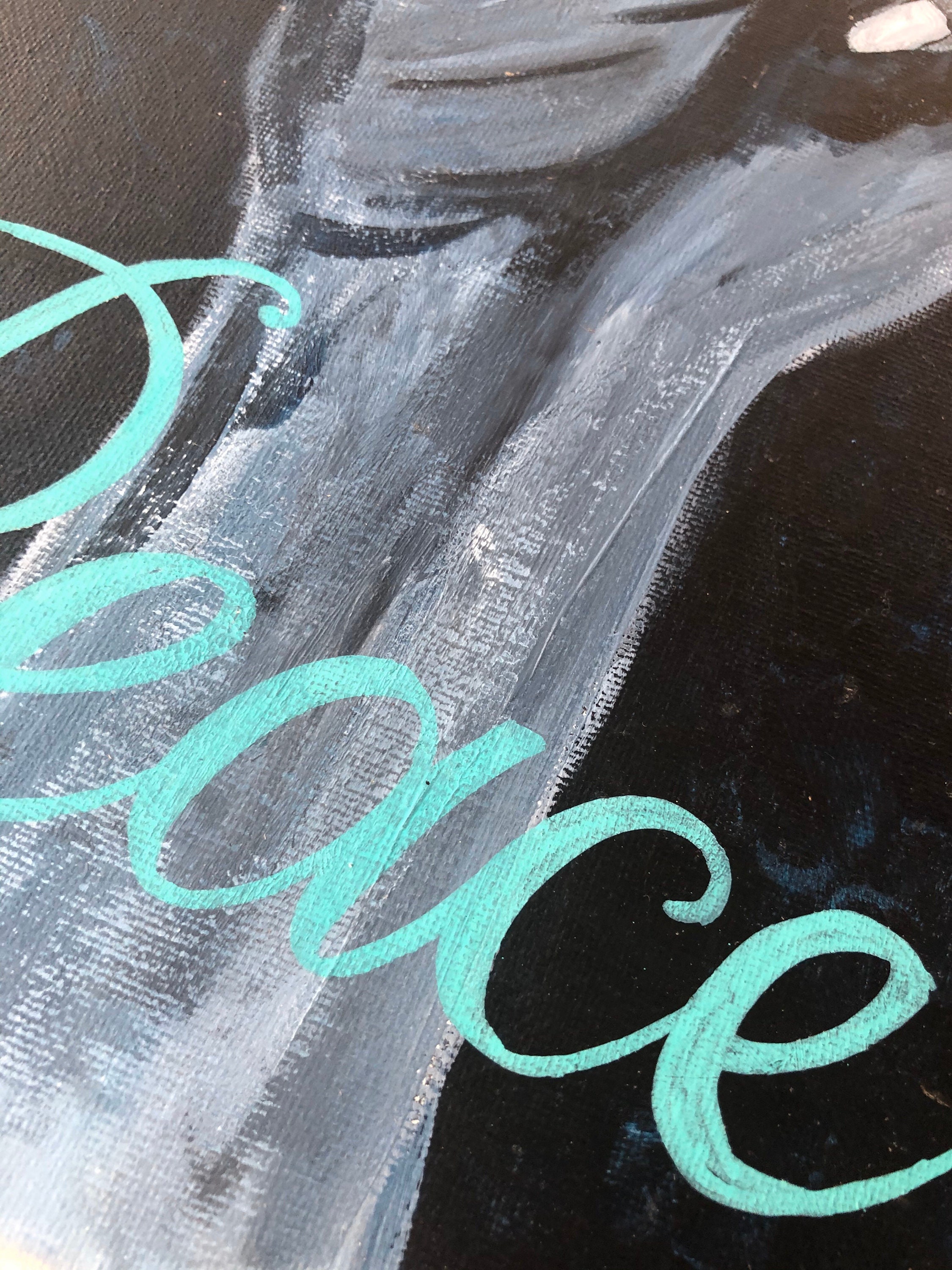 Peace Sign Painting Canvas Peace Hand Eclectic Wall Art | Etsy