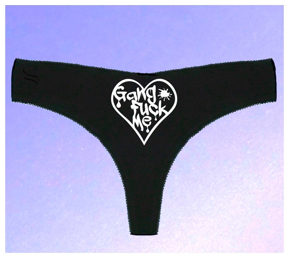 Gang Fuck Me Black Panties Etsy Denmark 4235