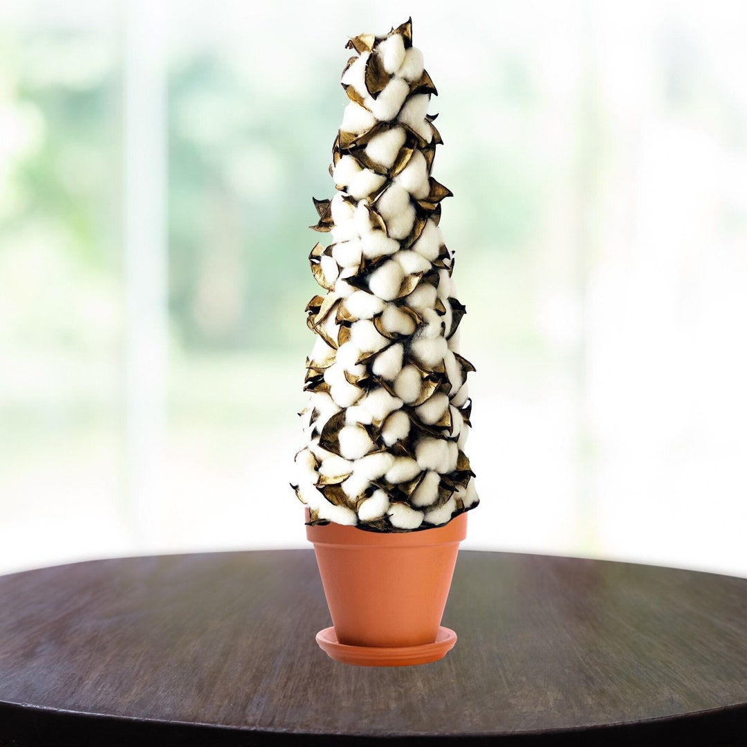 Everyday Cotton Boll Tree, Tabletop Tree, Farmhouse Decor, Cotton ...