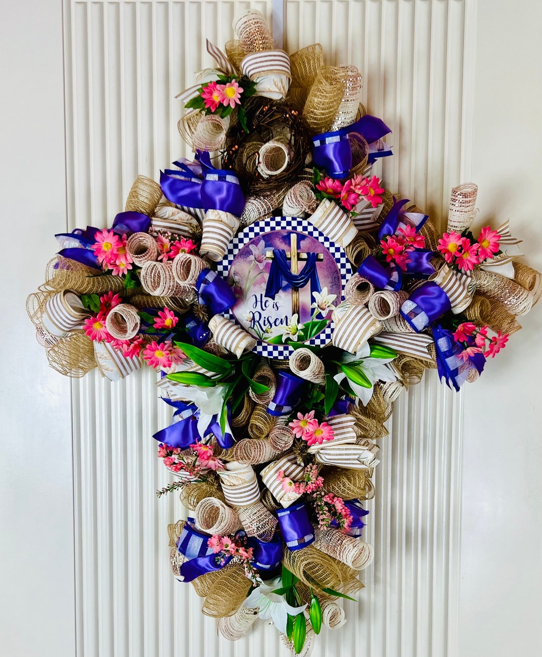 Farmhouse Spring Lily Cross Stunning Spring Decor for Your Home Deco ...