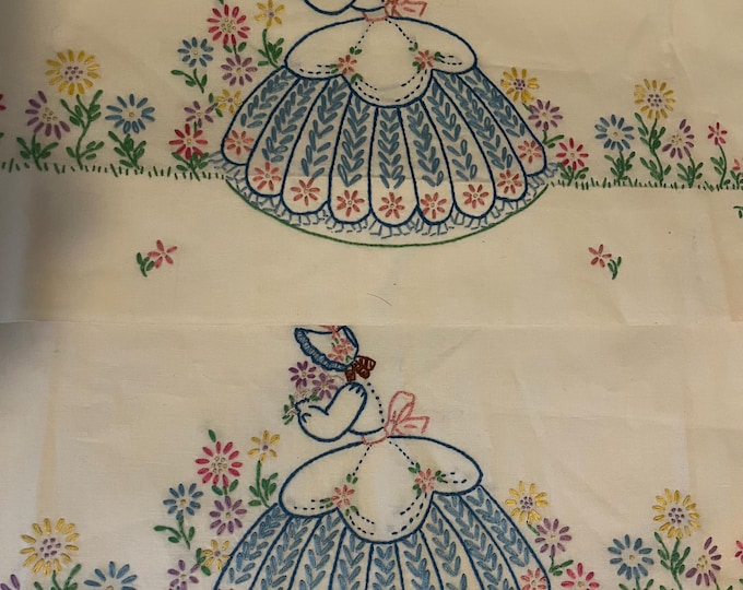 Embroidered Fancy Girl Pillowcases - Etsy