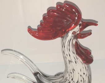 Art Glass Rooster | Etsy