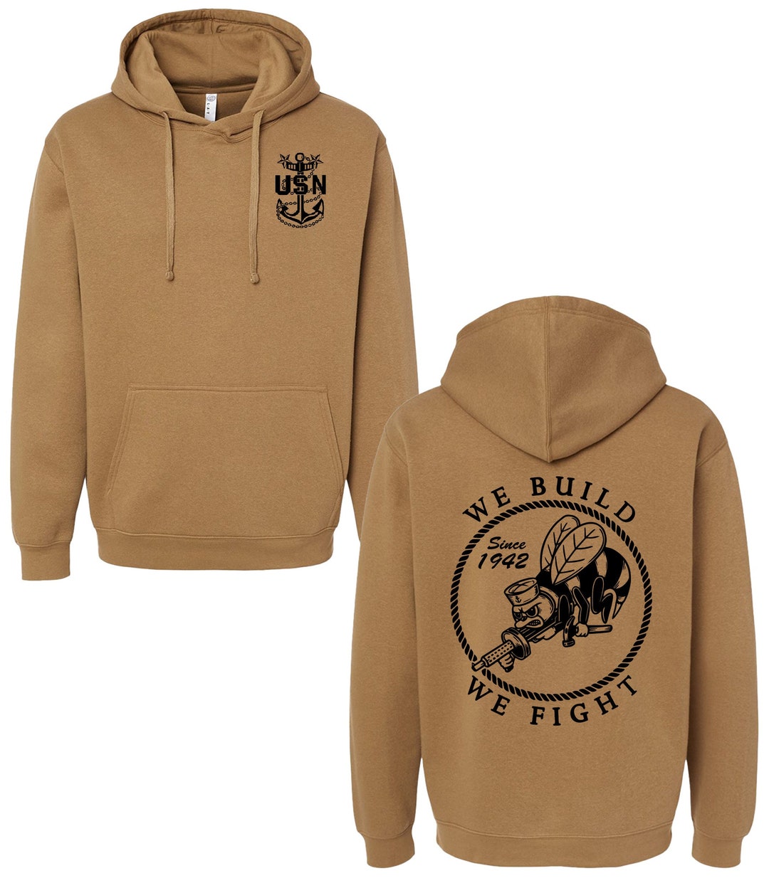 US Navy Seabee Master Chief 1942 Hoodie Seabee Chief's Mess Custom ...