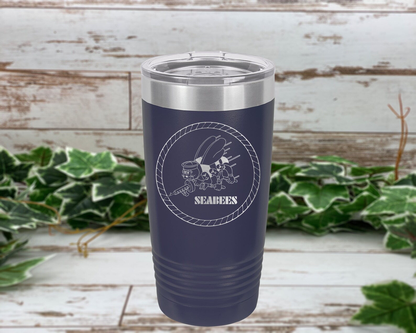 US Navy Seabee Original Design Insulated Engraved Stainless - Etsy