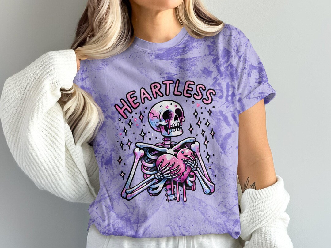 Heartless Skeleton T-shirt, Broken Heart Tee, Anti Valentines Snarky ...