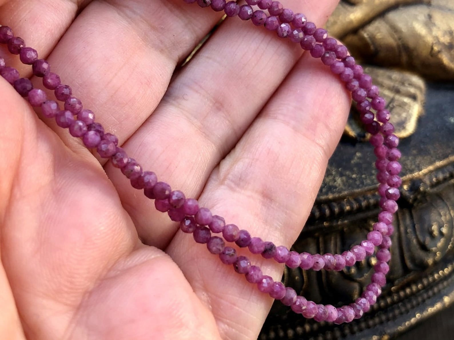 Genuine Ruby Chain Untreated Gemstone With 925 Silver Clasp | Etsy
