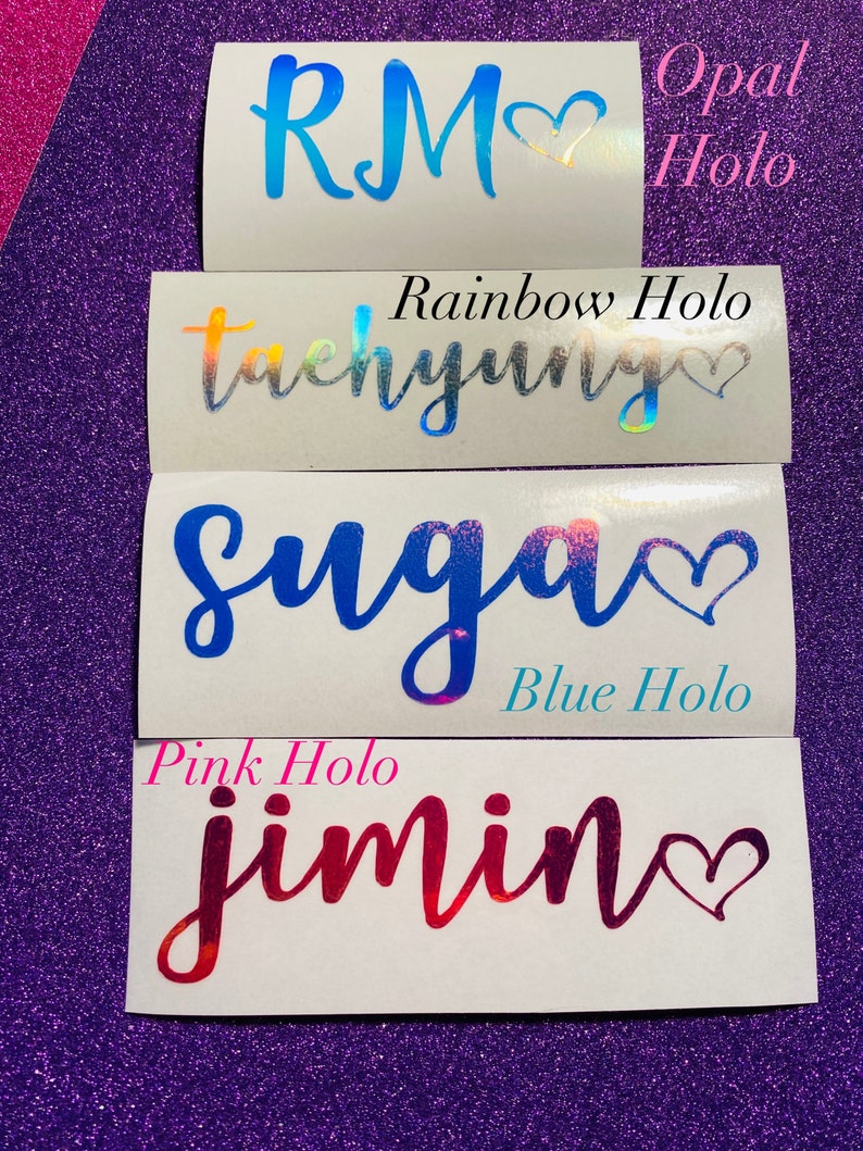 BTS Heart Lightstick Decals | Etsy