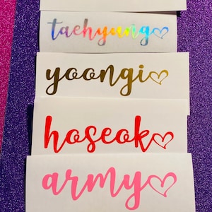 BTS Heart Lightstick Decals - Etsy