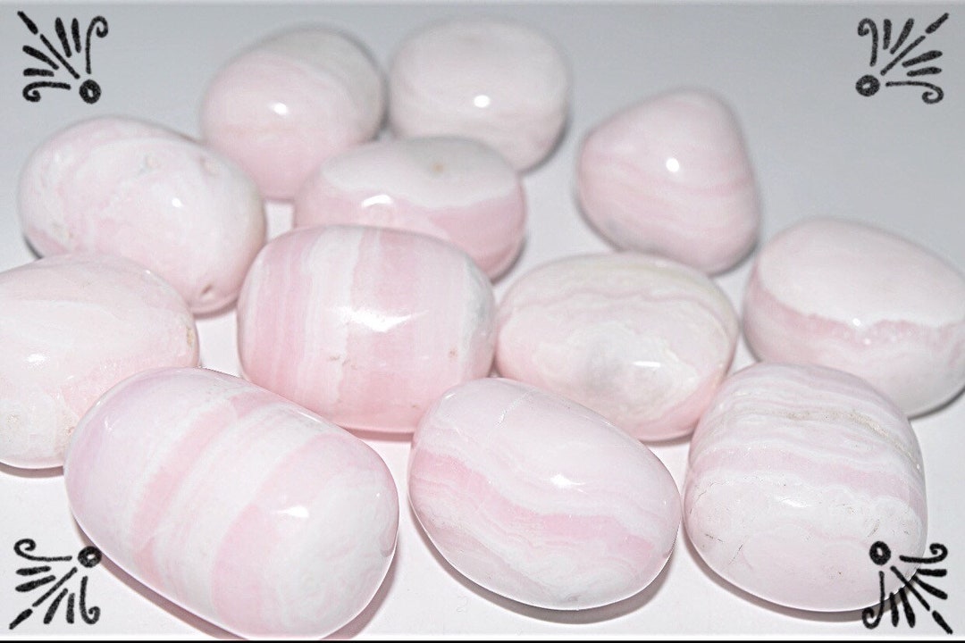Pink Mangano Calcite Tumbled Stones - Etsy