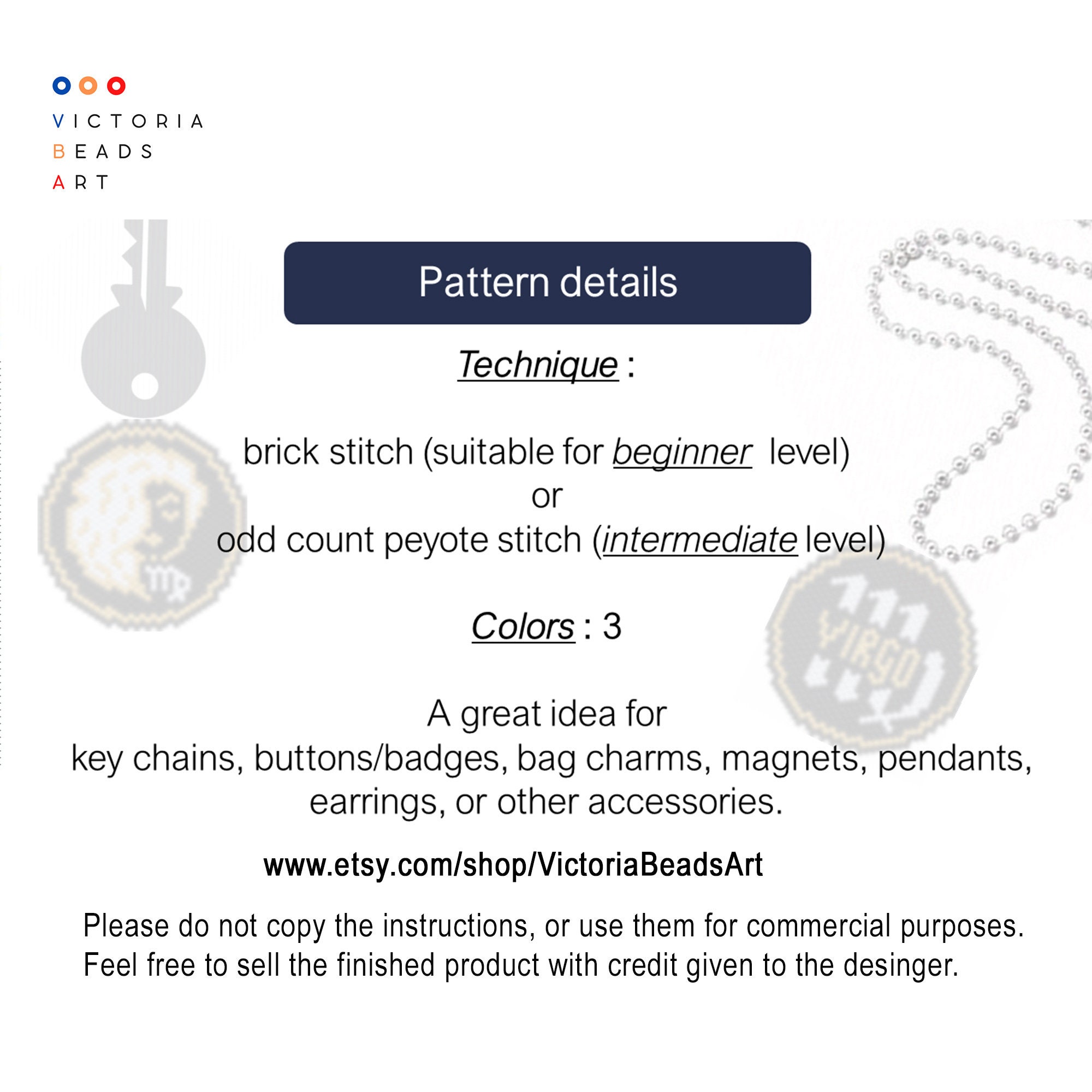 Virgo Zodiac Sign Brick Stitch Pattern Astrological Sign - Etsy