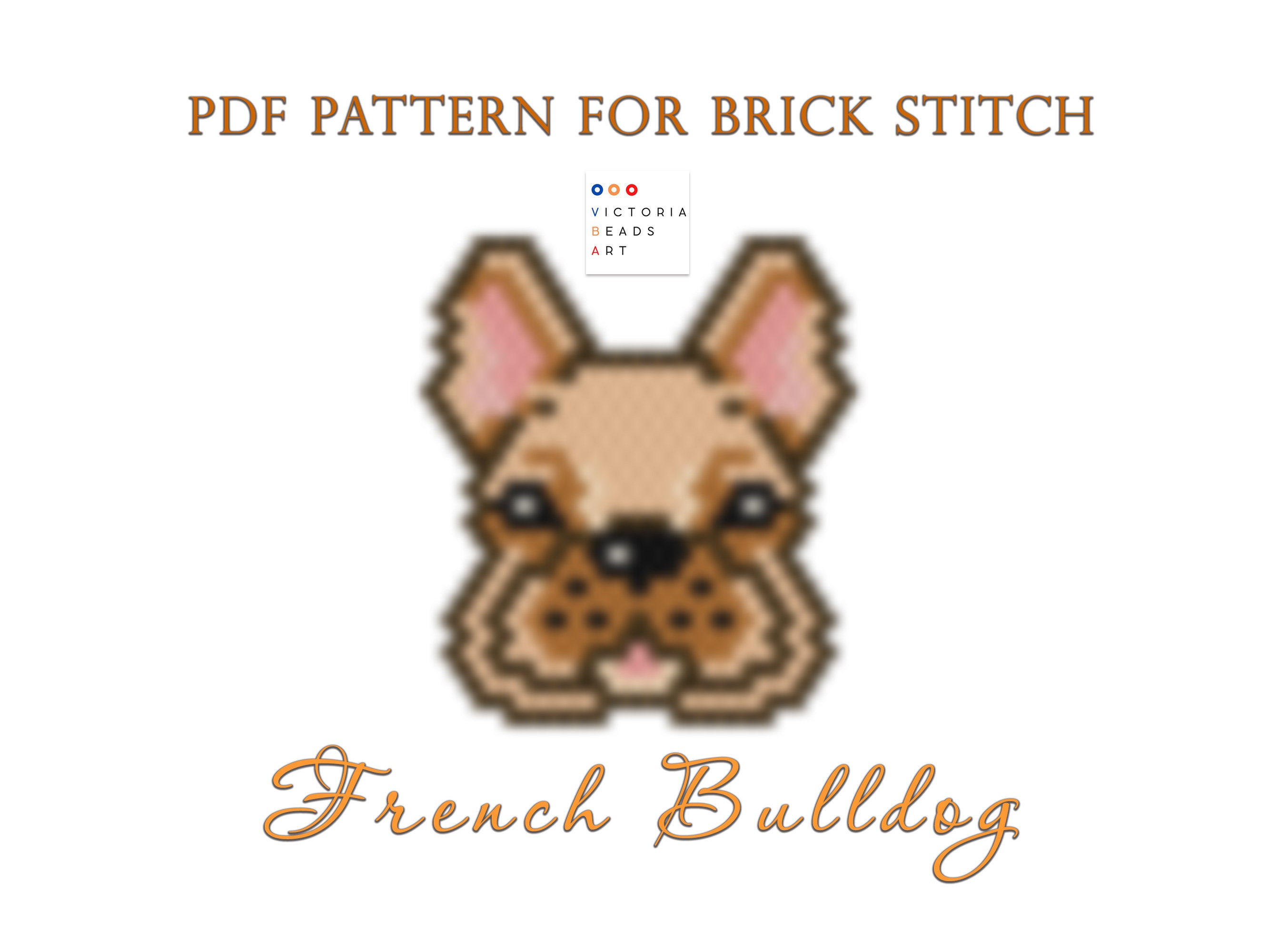 French Bulldog Brick Stitch or Peyote Pattern, Beading Dog/pet Pattern ...