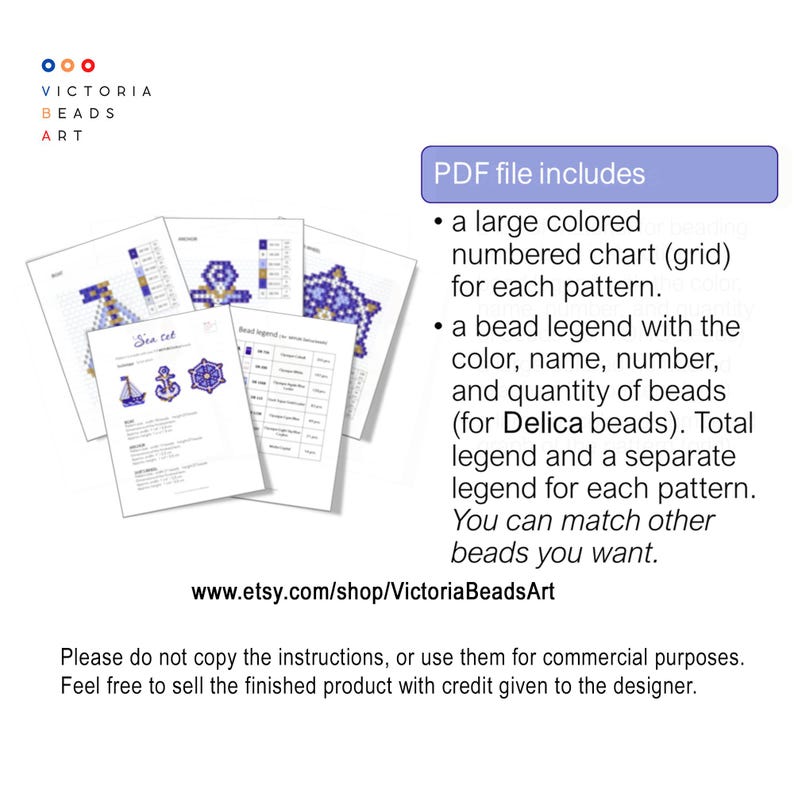 Sailboat, Anchor, Ships Wheel, Brick Stitch Beading Pattern, Beaded ...