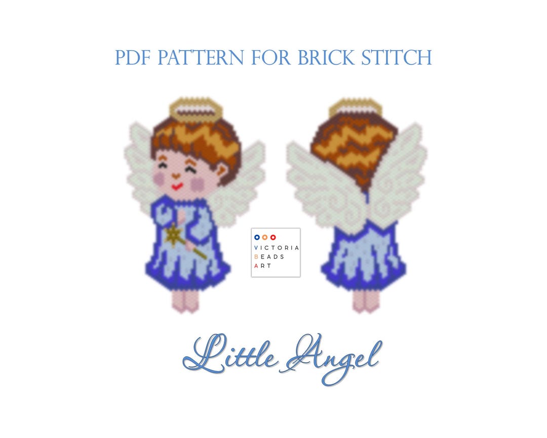 Little Angel Brick Stitch Pattern – Double-sided Beaded Miniature – PDF ...