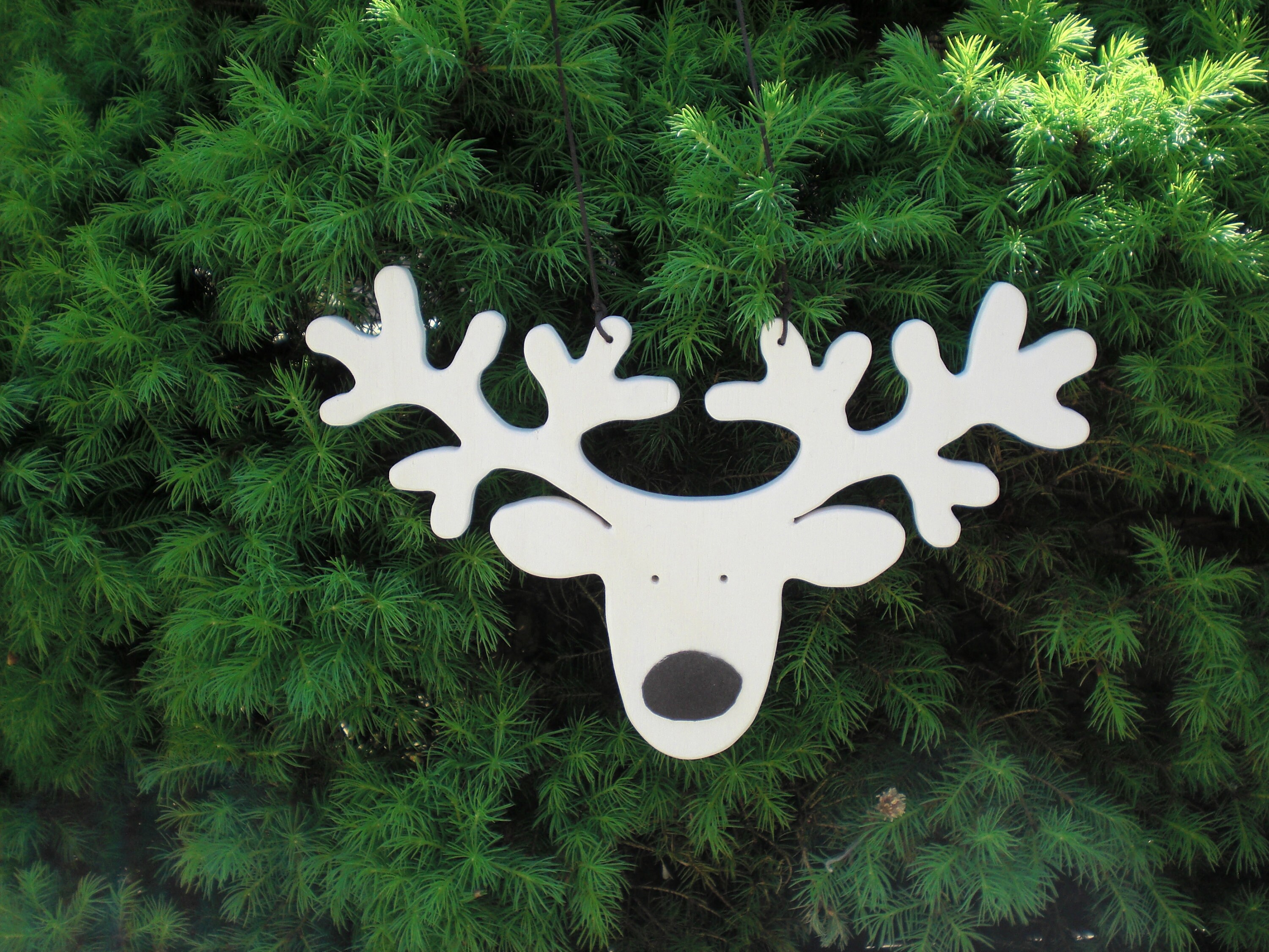 Reindeer Antlers Made Of Wood Suitable As Advent Calendar Or Etsy 