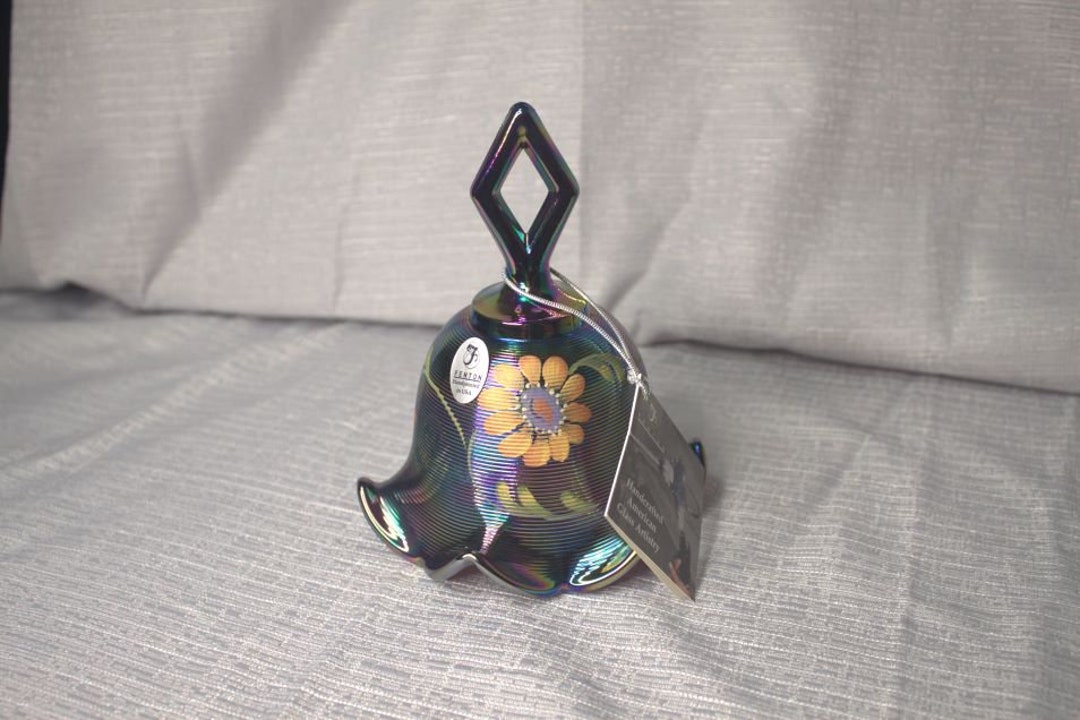 Vintage Fenton Threaded Amethyst Carnival Glass Bell - Etsy