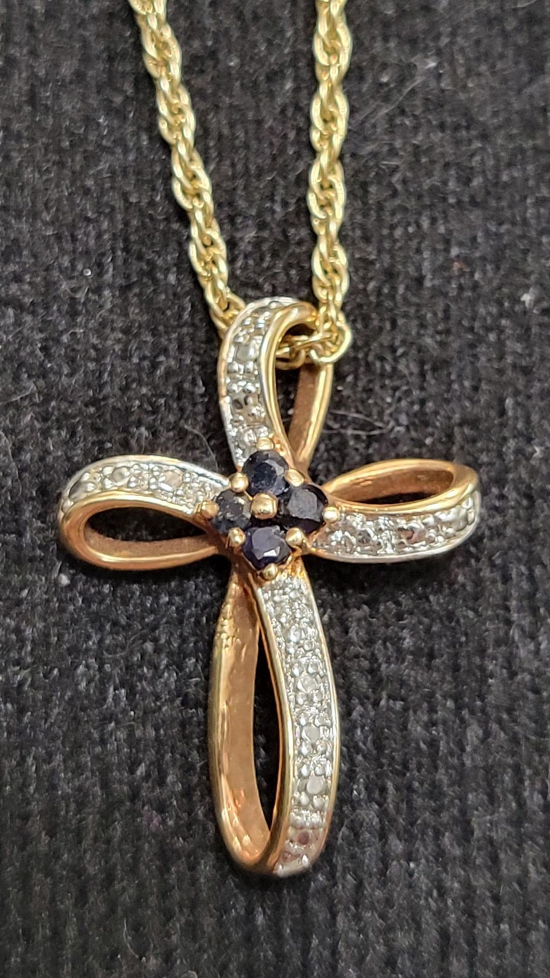 Vintage Two Tone Infinity Cross - Etsy