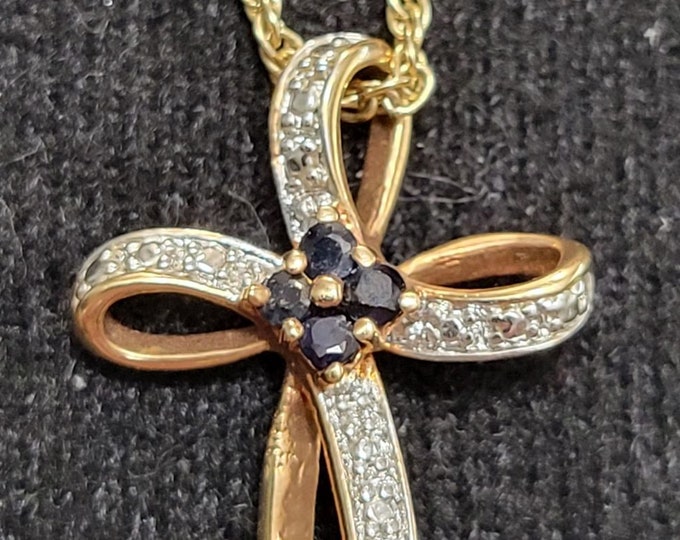 Vintage Two Tone Infinity Cross - Etsy