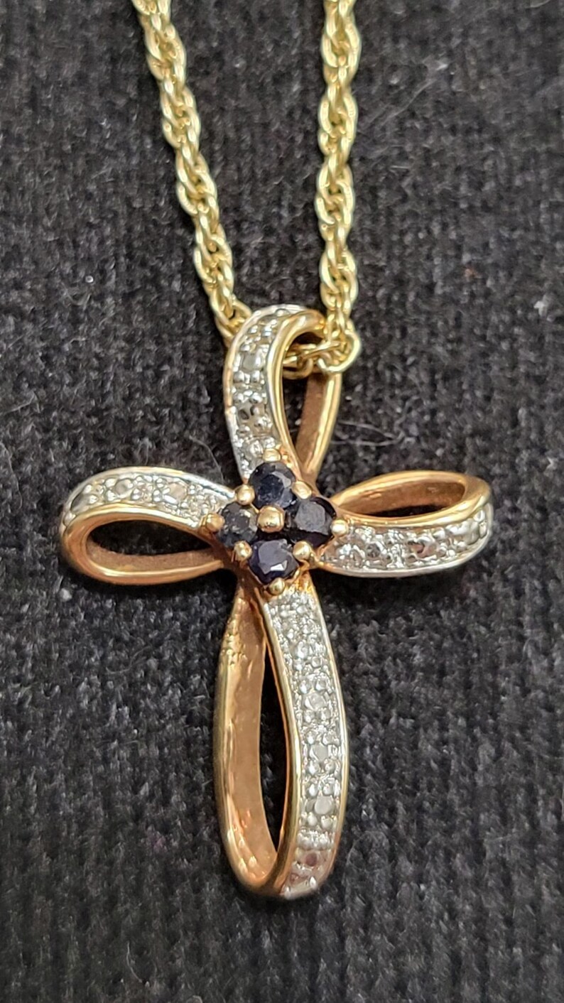 Vintage Two Tone Infinity Cross - Etsy