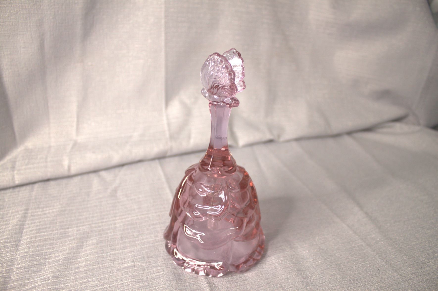 Vintage Fenton Rose Drapery Pattern Glass Bell - Etsy