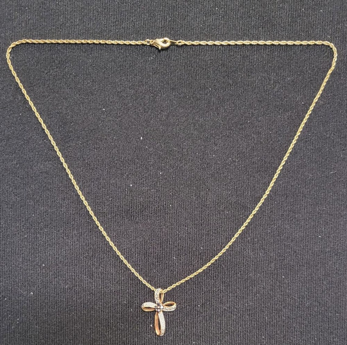 Vintage Two Tone Infinity Cross - Etsy