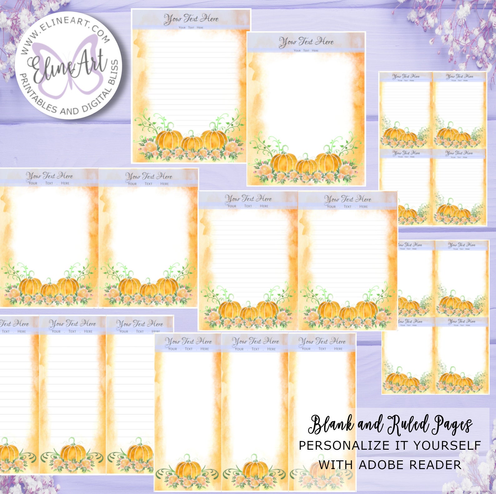 Rustic Watercolor Autumn Fall Thanksgiving Instant Download Printable ...