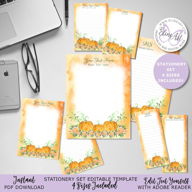 Rustic Watercolor Autumn Fall Thanksgiving Instant Download Printable ...