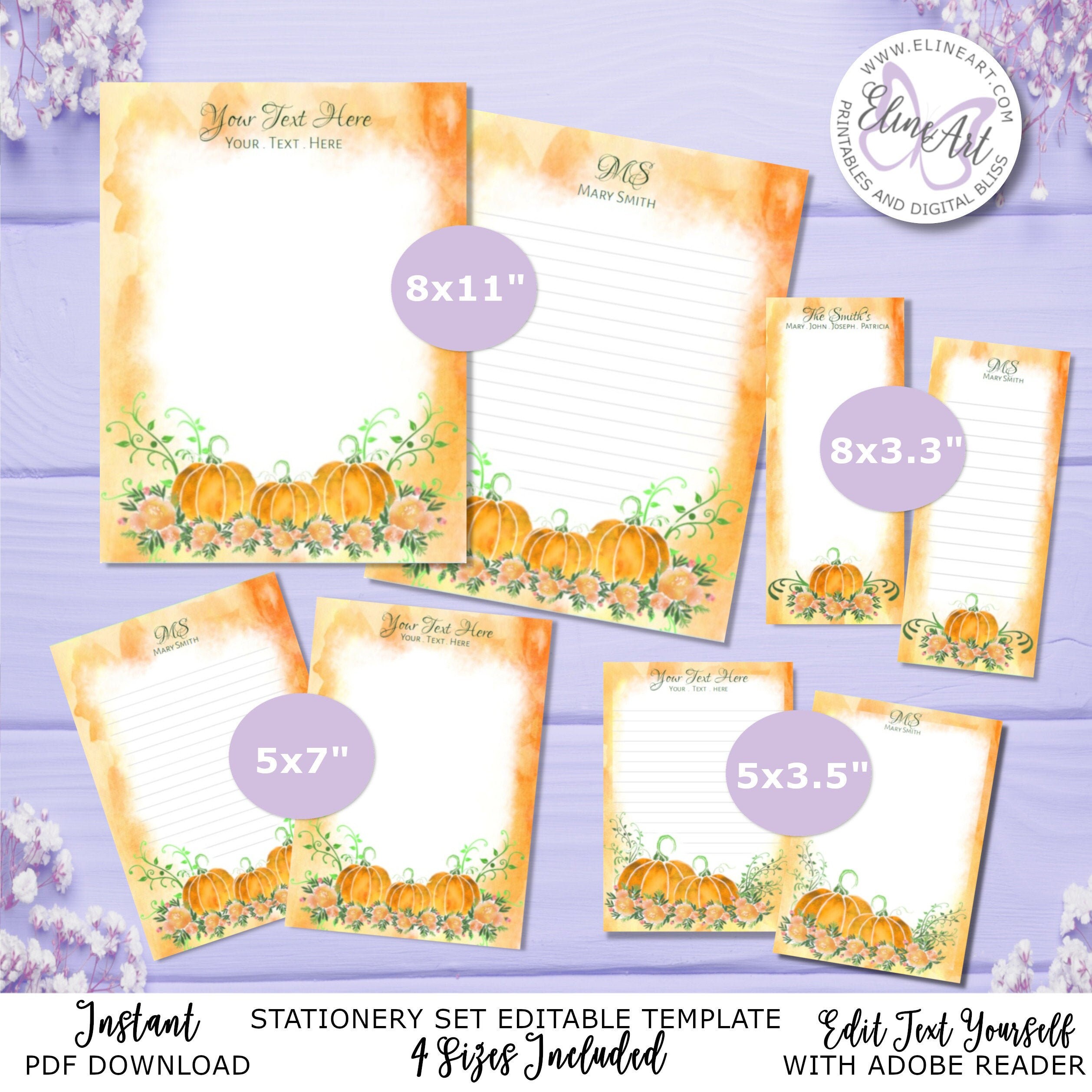 Rustic Watercolor Autumn Fall Thanksgiving Instant Download Printable ...