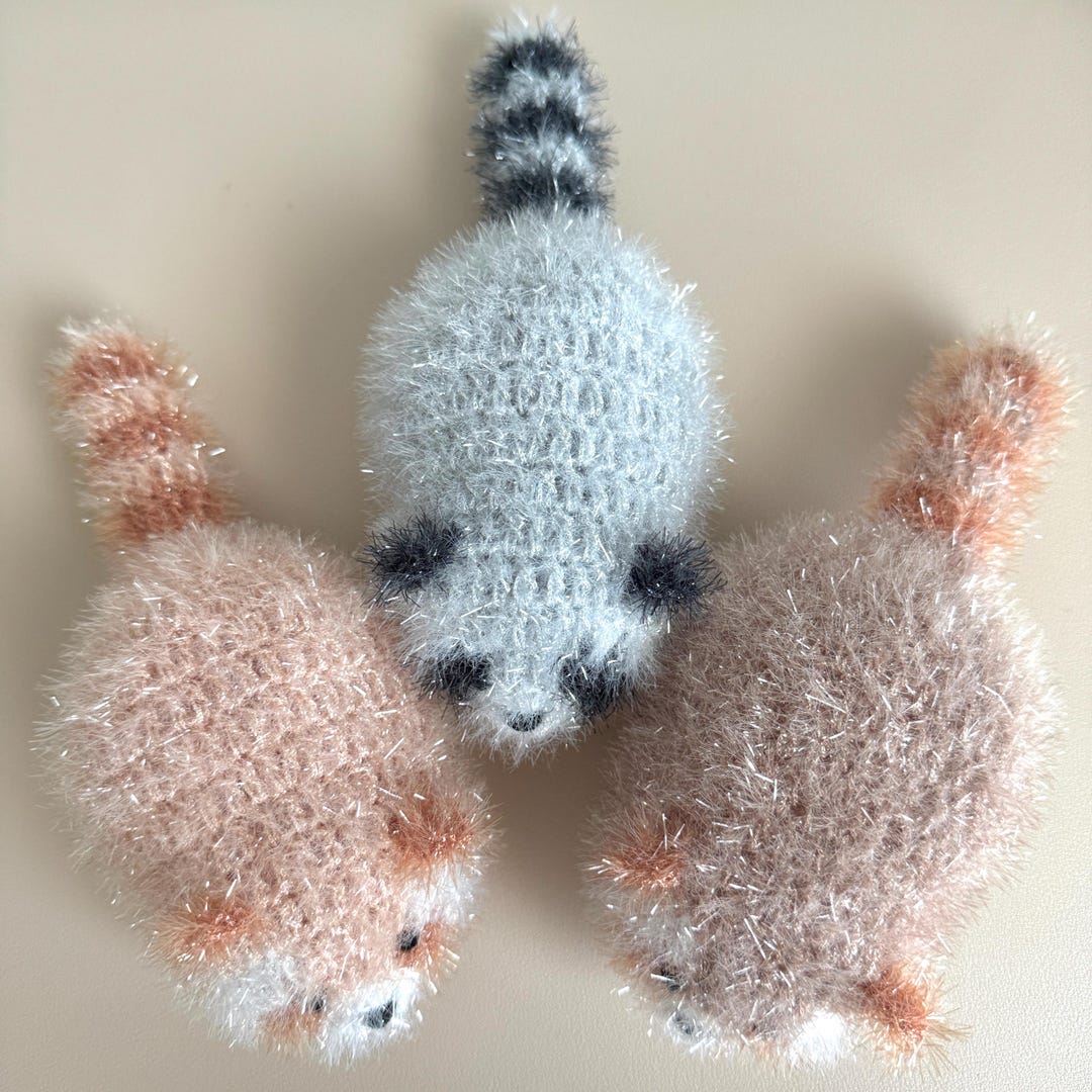 Raccoon - Dish Scrubby | Handmade Crocheted Dish Cloth | Re-usable ...