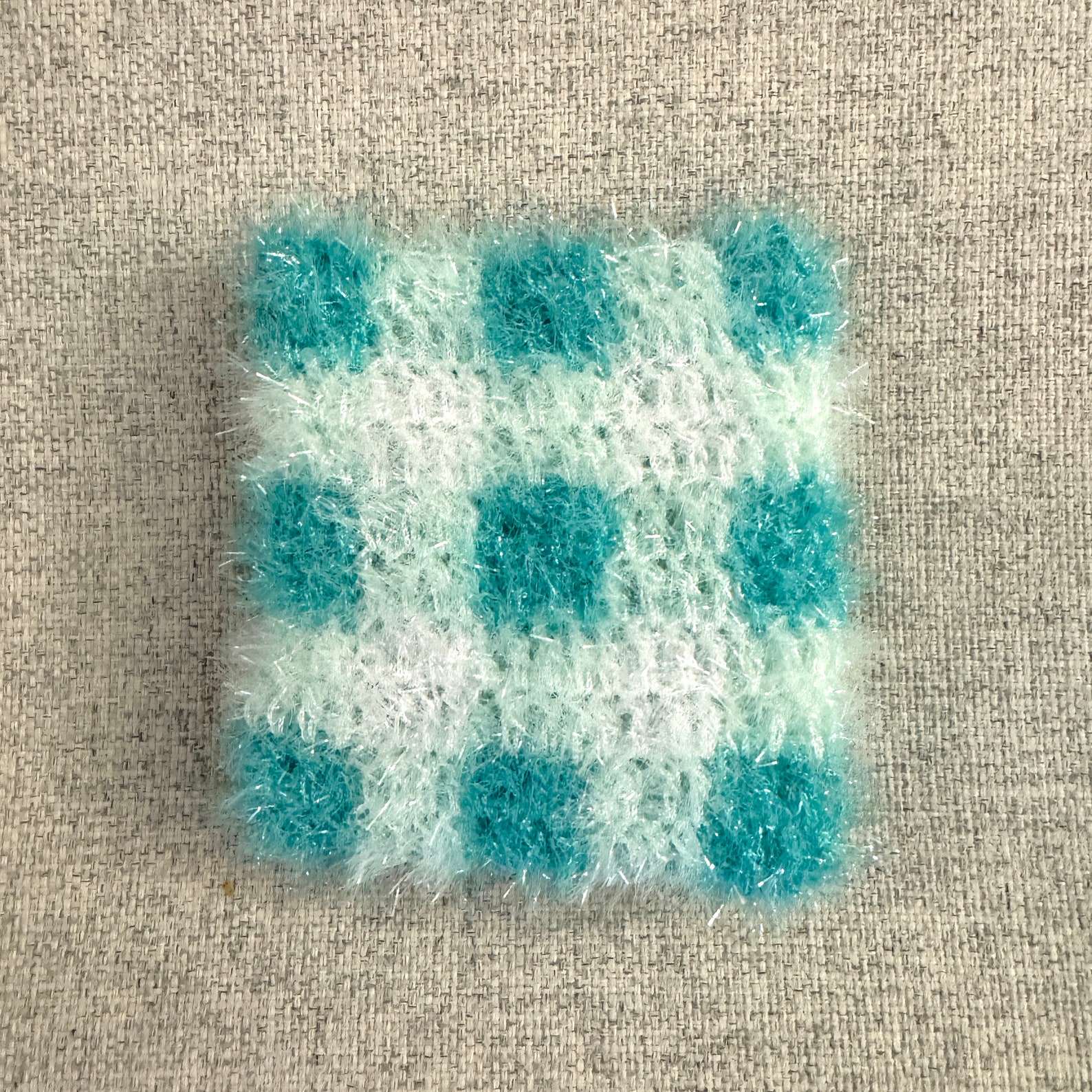 Gingham Dish Scrubby Handmade Crocheted Dish Cloth Re-usable Sponge - Etsy