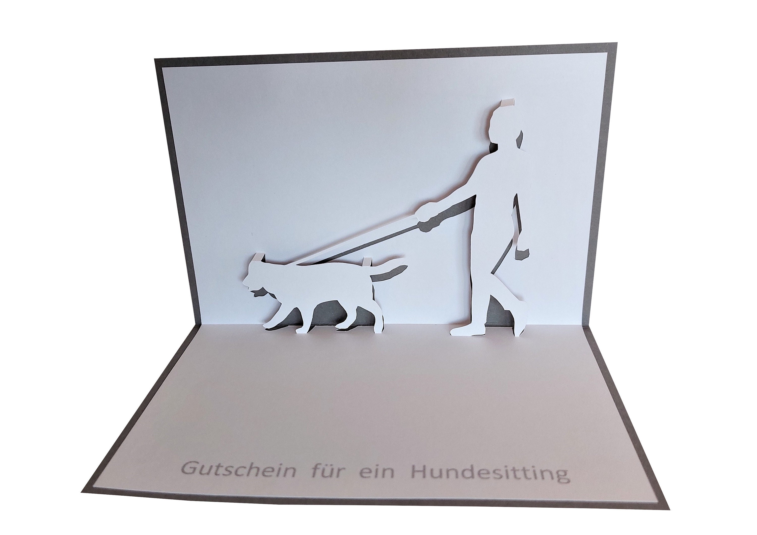 Tarjeta emergente: cupón para un cuidador de perros - Etsy España