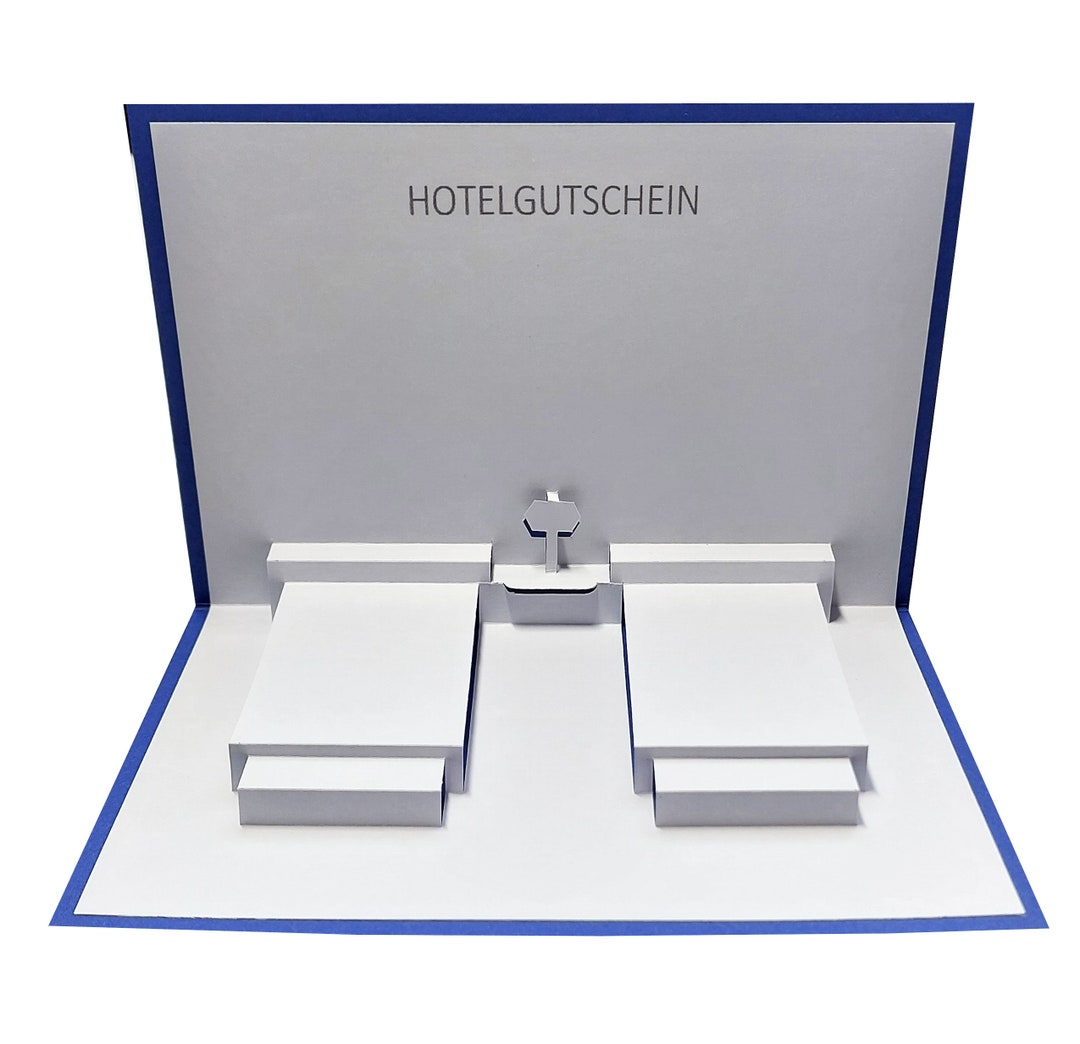Pop up Card Hotel Voucher, Loft Bed, Overnight Voucher, Guest House ...