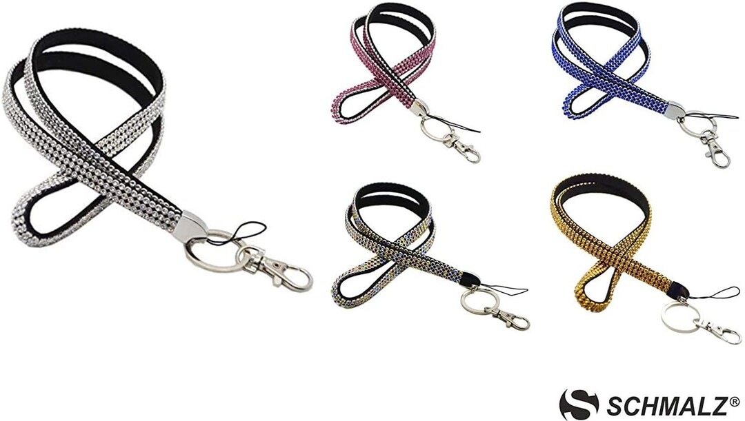 Schmalz® Key Lanyard | Sparkling Rhinestones | 10 Mm Wide | Bling ...