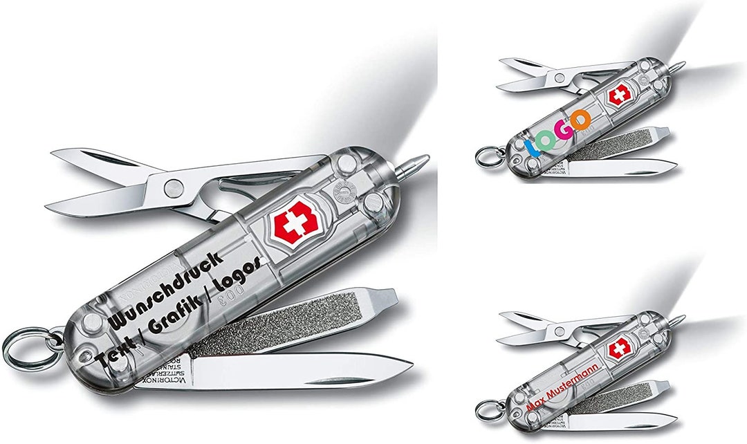 Victorinox Pocket Knife Signature LITE With Custom Print on the Handle ...