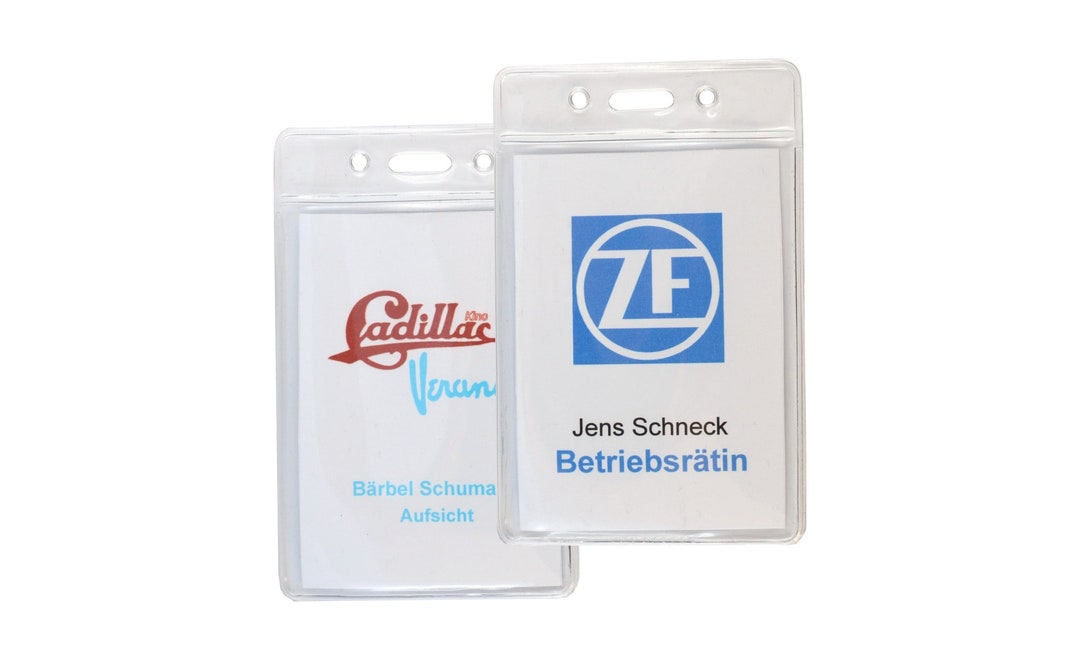 Id Card Sleeve Landscape Id Card Holder Card Holder Badge Holder ...