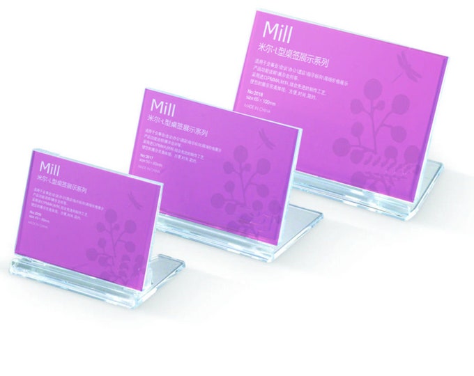 Table Name Tag Price Display Name Plate Table Stand Crystal Clear ...