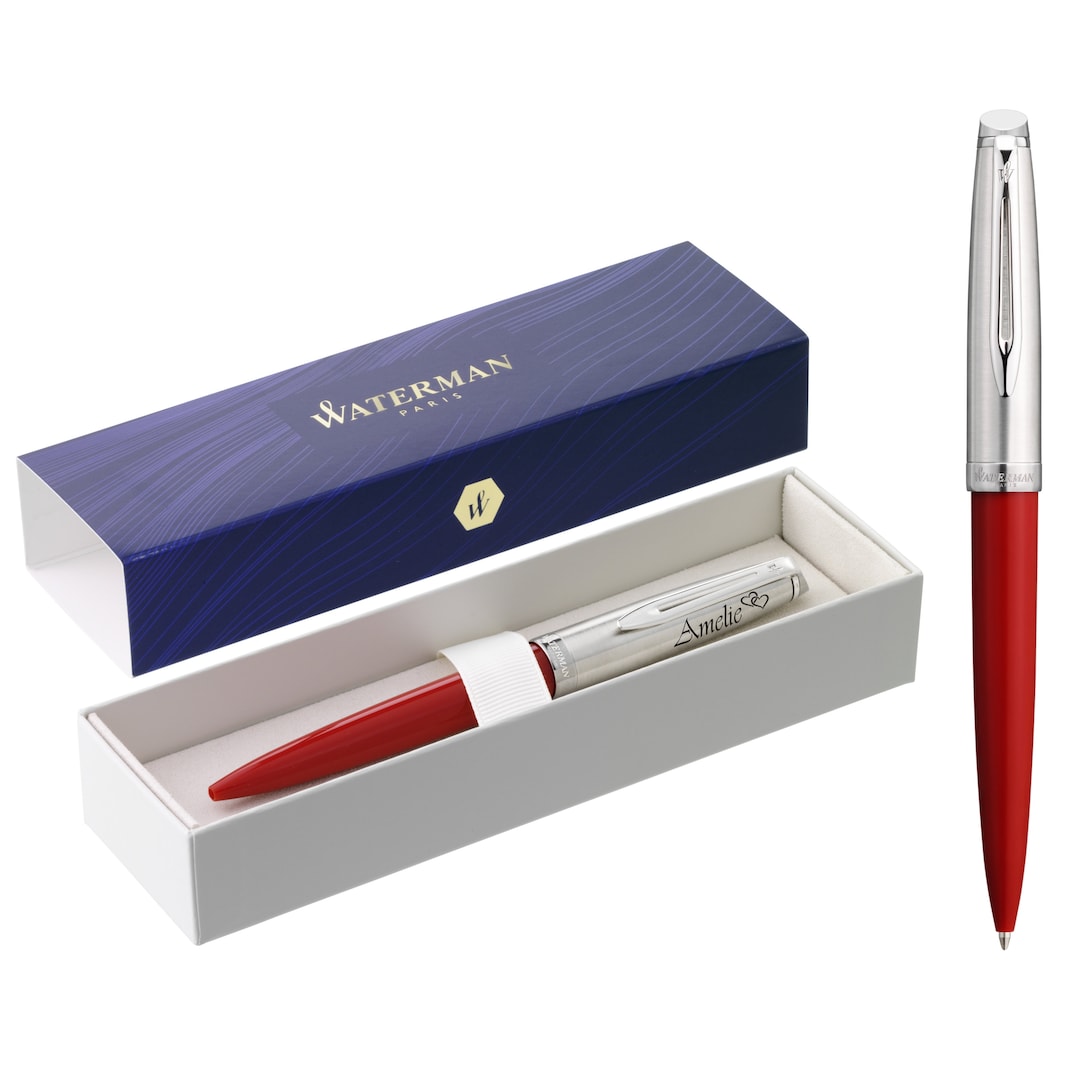 WATERMAN® Ballpoint Pen Model Emblème 2.0 RED C.C. With Engraving ...