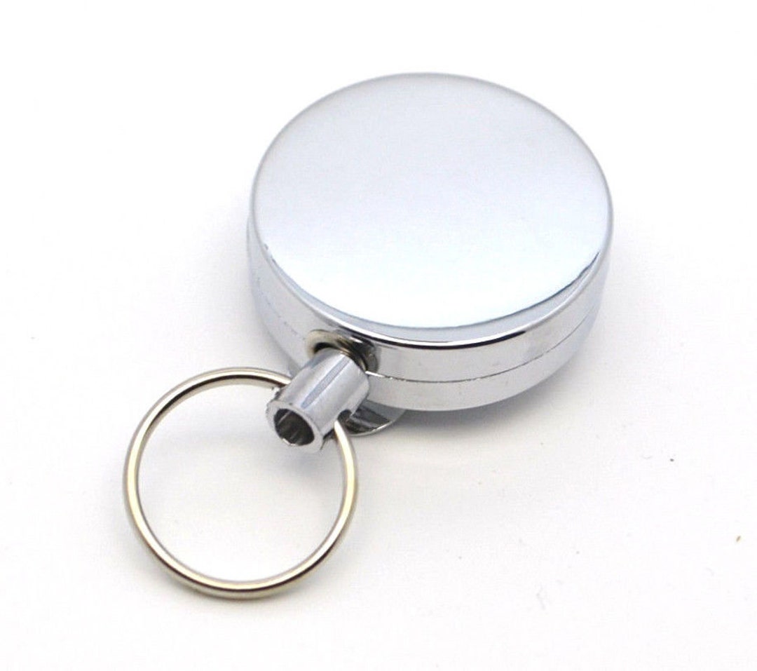 Metal ID Card Yo-yo With Steel Pull-out Cord Key Ring Card Yo-yo Card ...