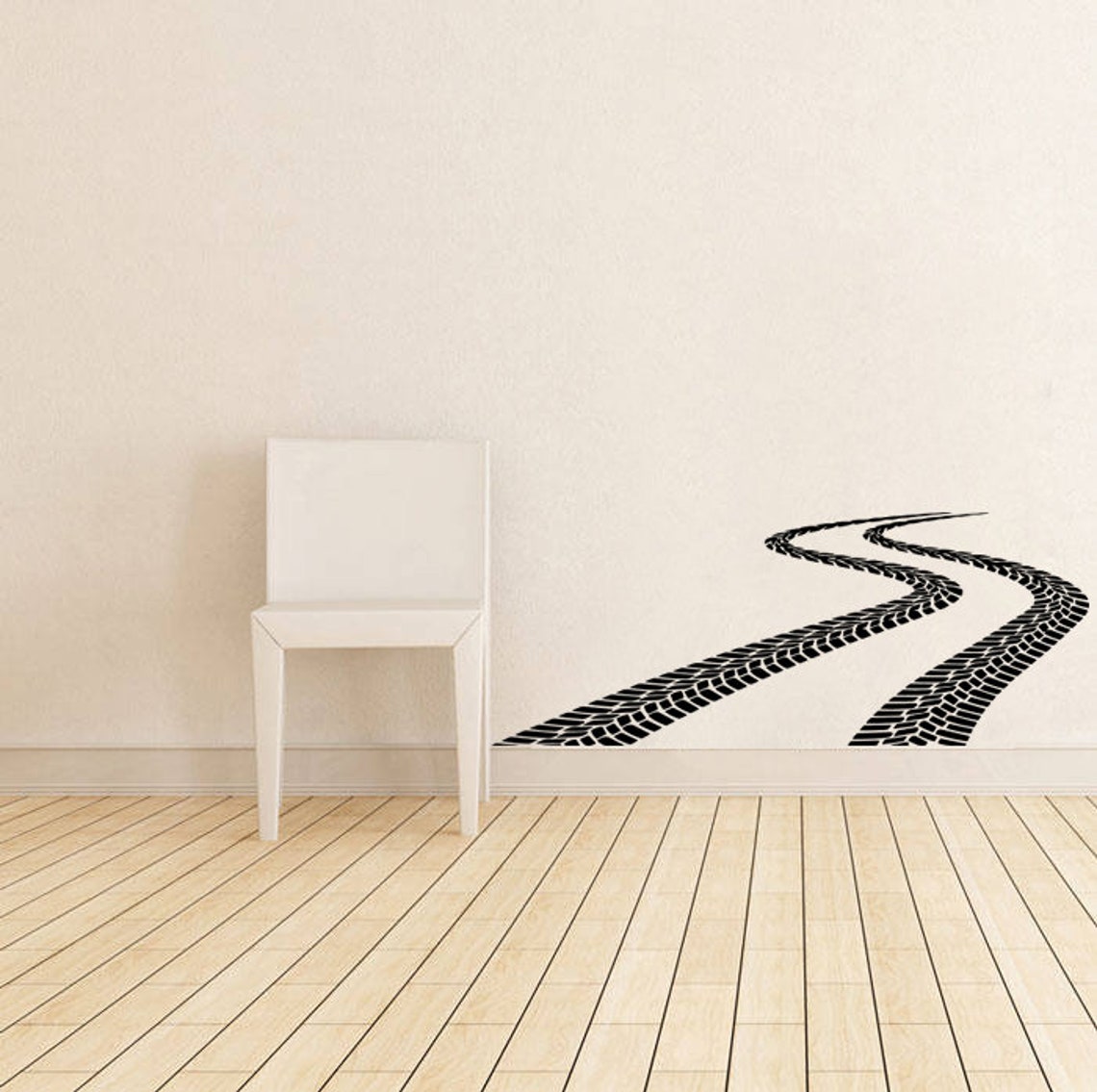 Tire Tracks Decal Road Track Wall Decal Race Track Decal Race - Etsy