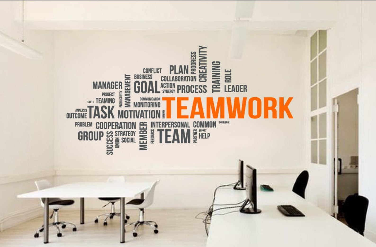 Teamwork Wall Decal, Office Wall Decal, Office Wall Art, Office Decor ...