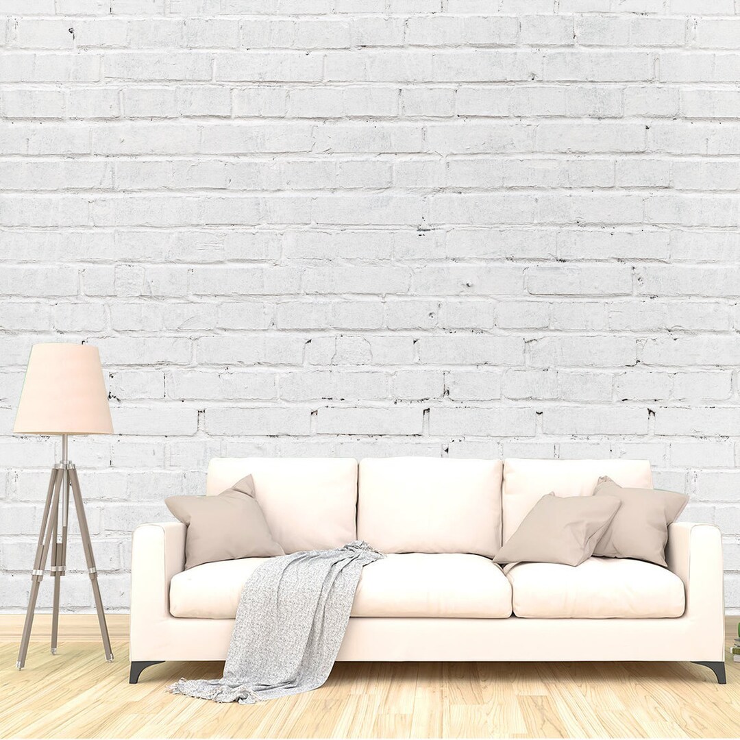 White Brick Removable Wallpaper Self Adhesive White Wallpaper Peel and ...