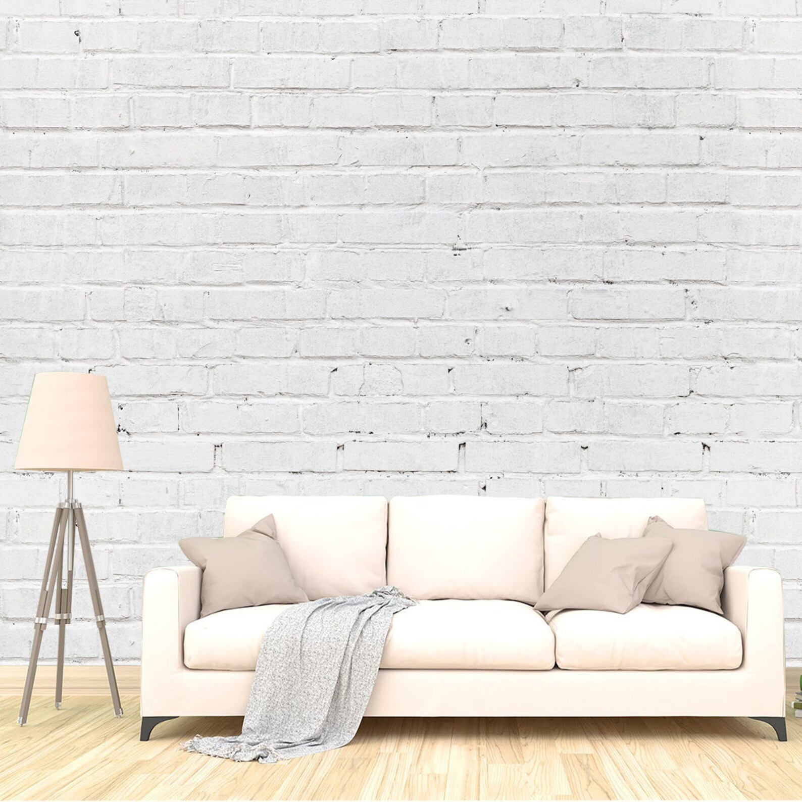 White Brick Removable Wallpaper Self Adhesive White Wallpaper Peel and ...