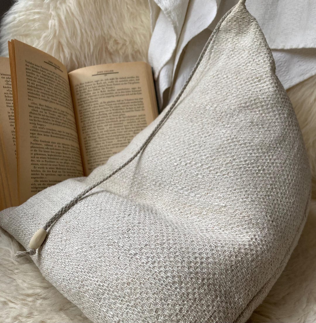 Reading Pillow, Large, Antique Linen (no. 14), Natural Filling ...