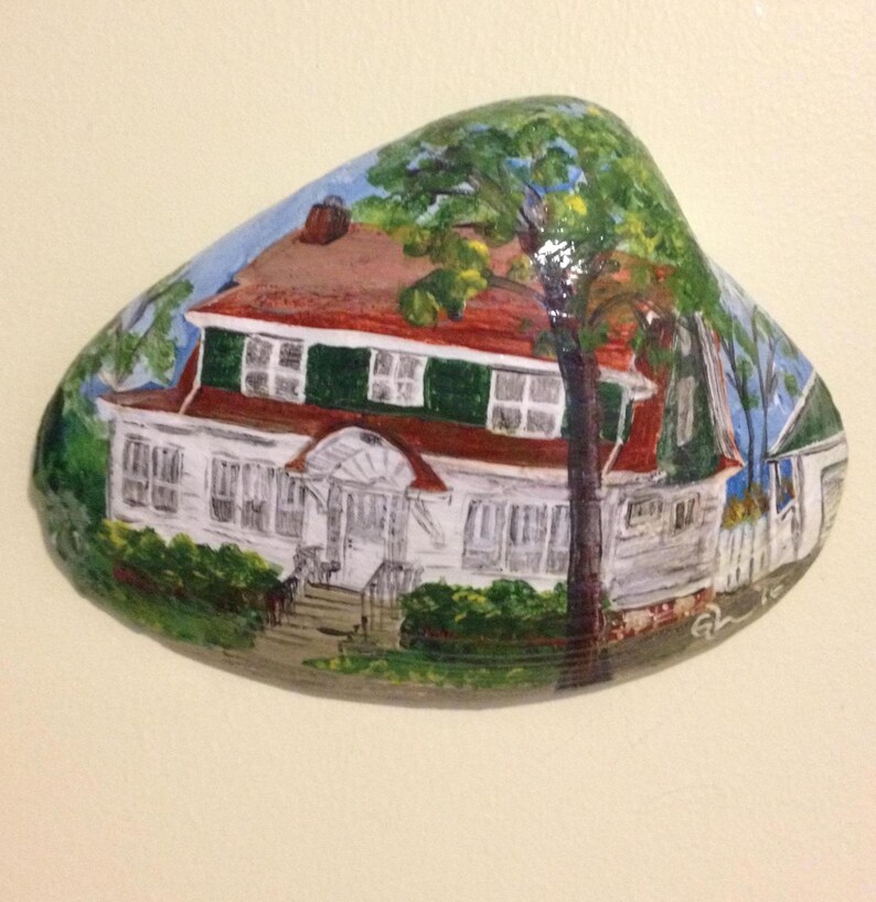 Custom Hand-painted Clam Shell of YOUR House, Personalized Home ...