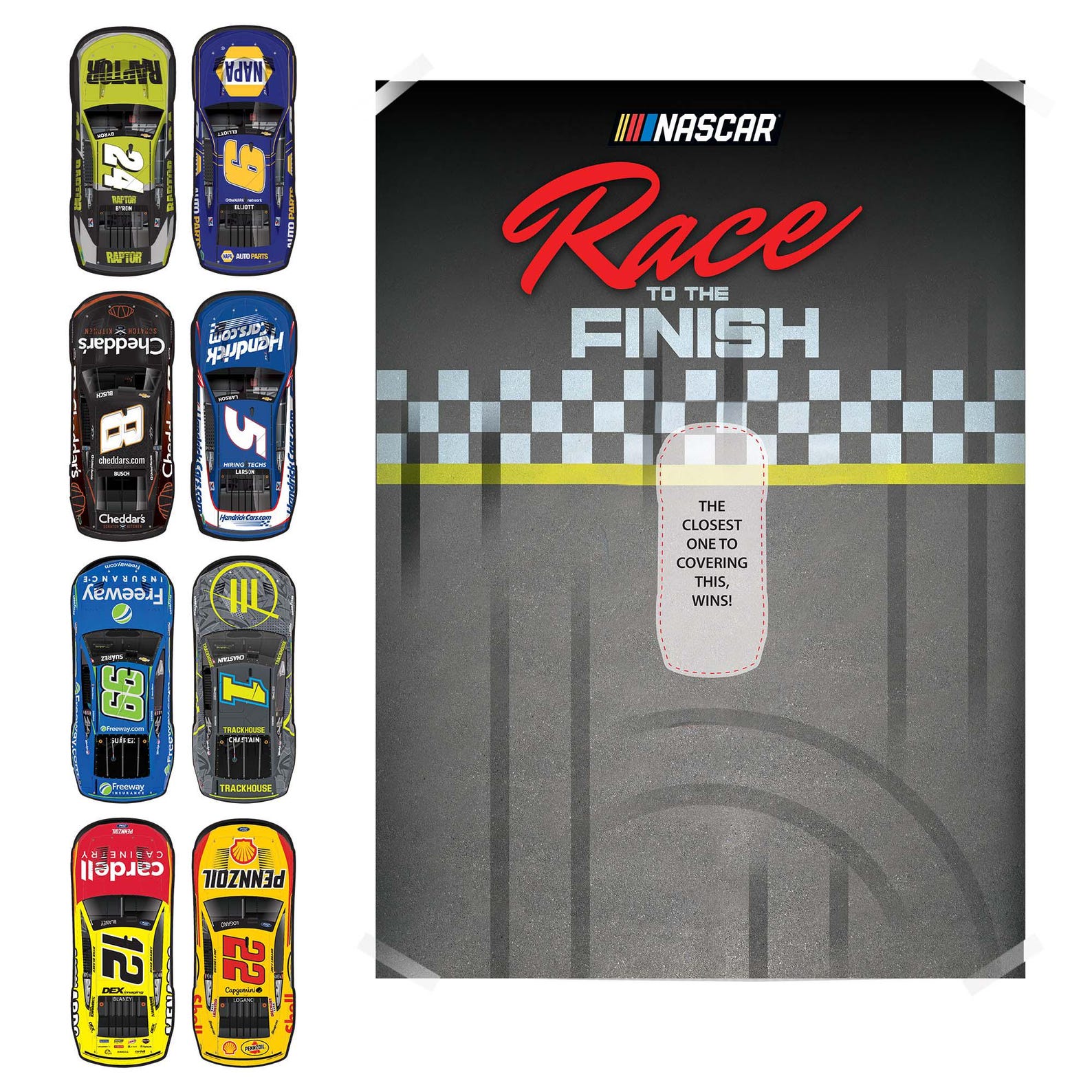 NASCAR Race to the Finish Party Game | Racing Party Activity ...