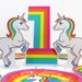 Rainbow Unicorn 12 Tabletop Number Centerpiece 3-piece - Etsy