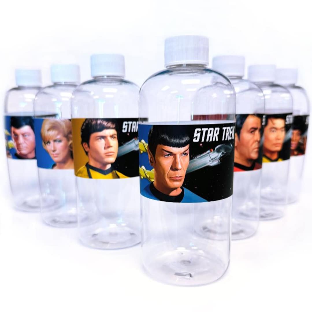 Star Trek Water Bottle Labels (set of 16) Crew Portrait & Starfleet ...