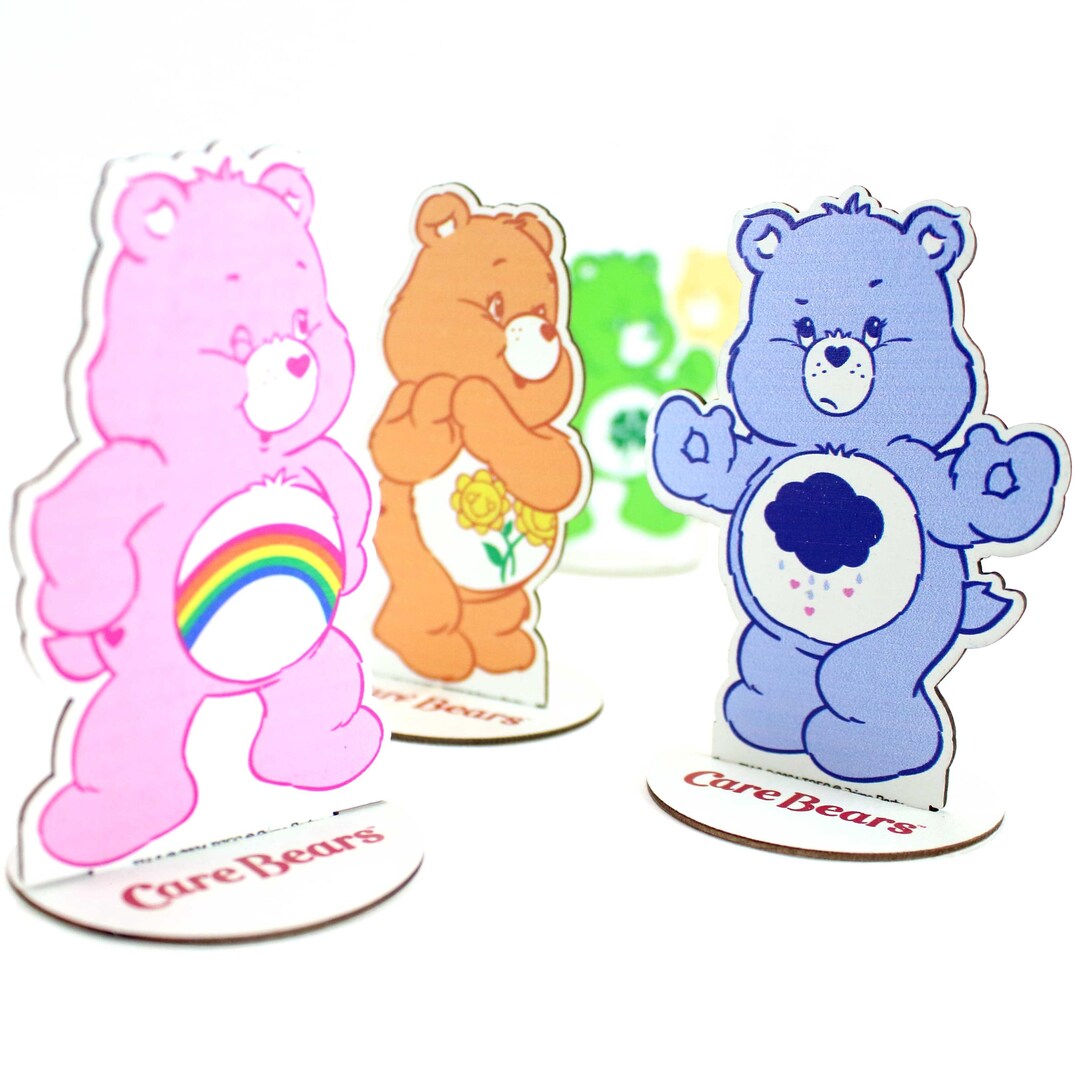 Care Bears Mini Figures - Wooden Bear Set, Wooden Toys, Retro Toy ...