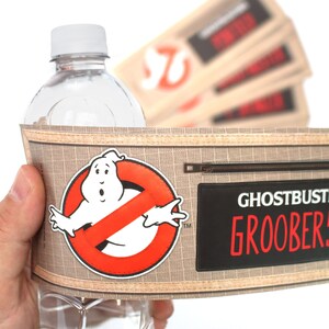 Ghostbusters Water Bottle Labels - Set of 16 | Iconic Name Patch Design ...